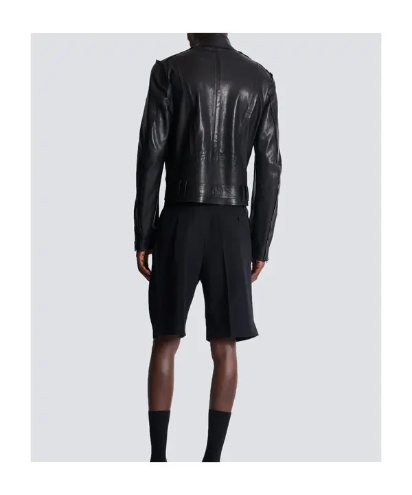 Balmain Lightweight Buckled Biker Jacket