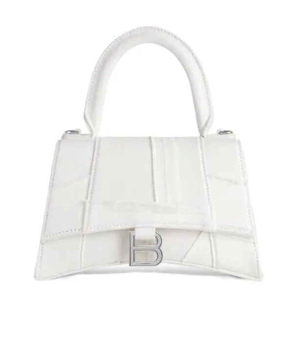 Balenciaga Mini Hourglass Bag With Logo Plaque