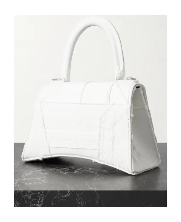 Balenciaga Mini Hourglass Bag With Logo Plaque