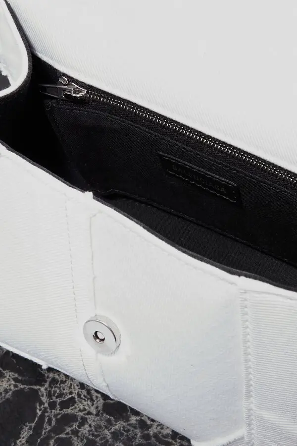 Balenciaga Mini Hourglass Bag With Logo Plaque