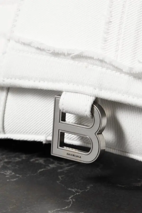 Balenciaga Mini Hourglass Bag With Logo Plaque