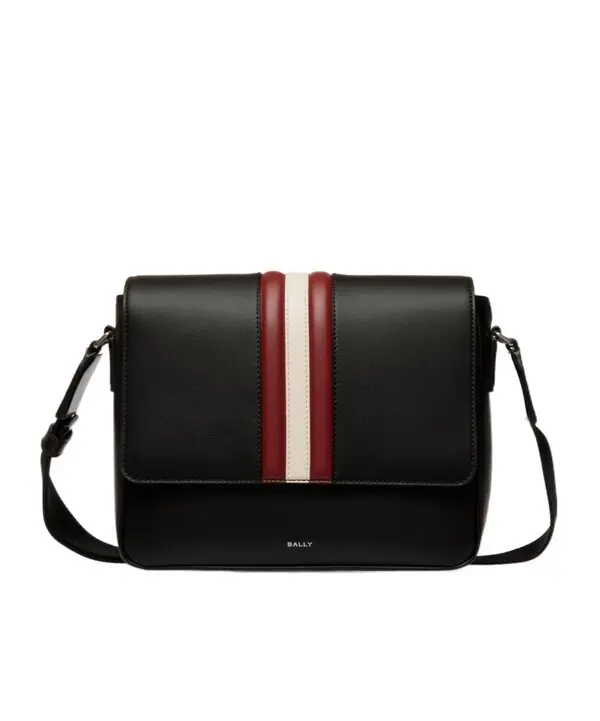 Bally Mythos Stripe Messenger Bag - Black