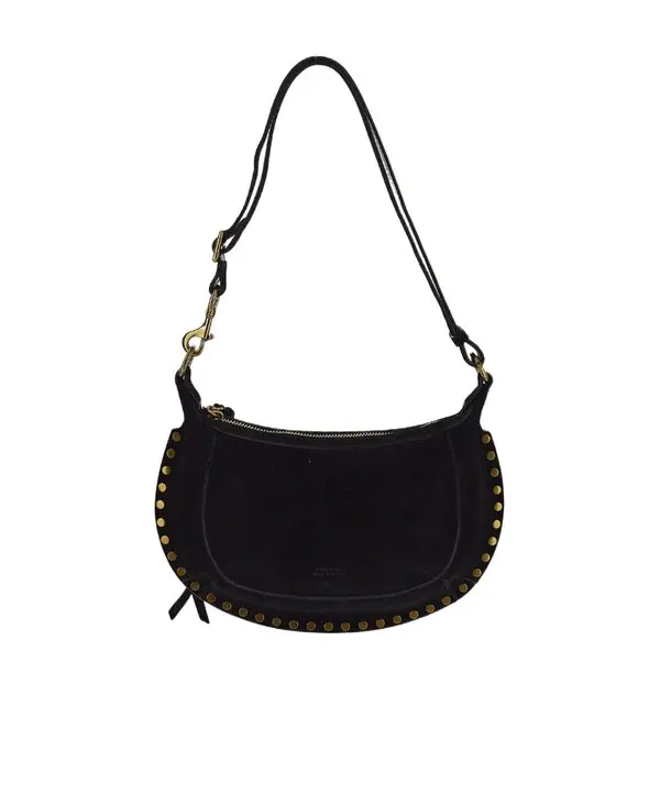 Isabel Marant Étoile Oskan Moon Zipped Medium Shoulder Bag - Black