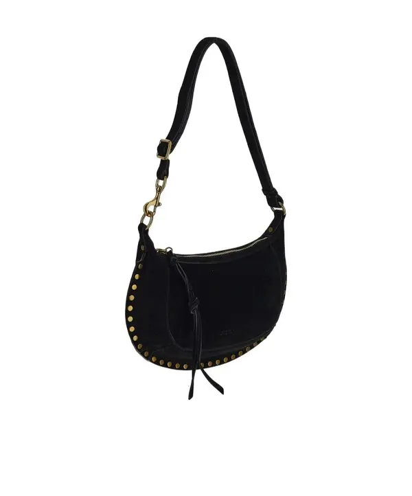 Isabel Marant Étoile Oskan Moon Zipped Medium Shoulder Bag - Black