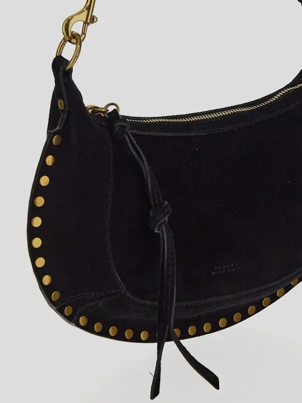 Isabel Marant Étoile Oskan Moon Zipped Medium Shoulder Bag - Black