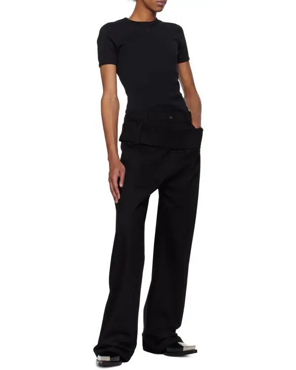 COURREGES Courrèges Logo Crew Neck T-shirt - Black