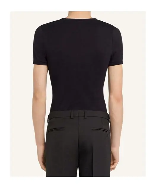 COURREGES Courrèges Logo Crew Neck T-shirt - Black