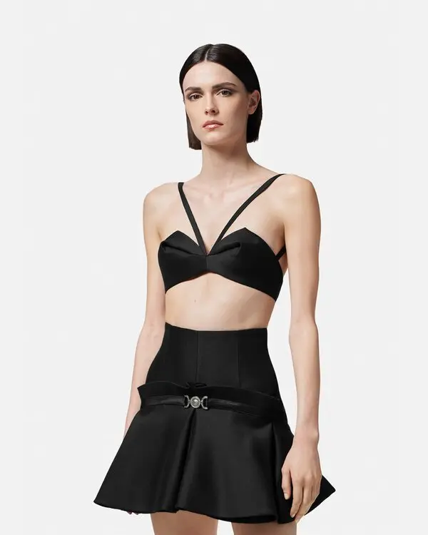 Versace Pleated Bustier Top