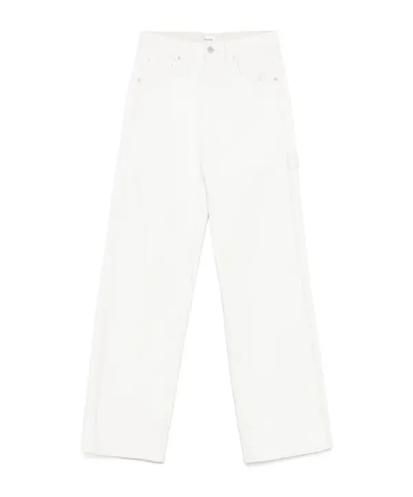 HAIKURE Denim Trousers With Belt Loops - White