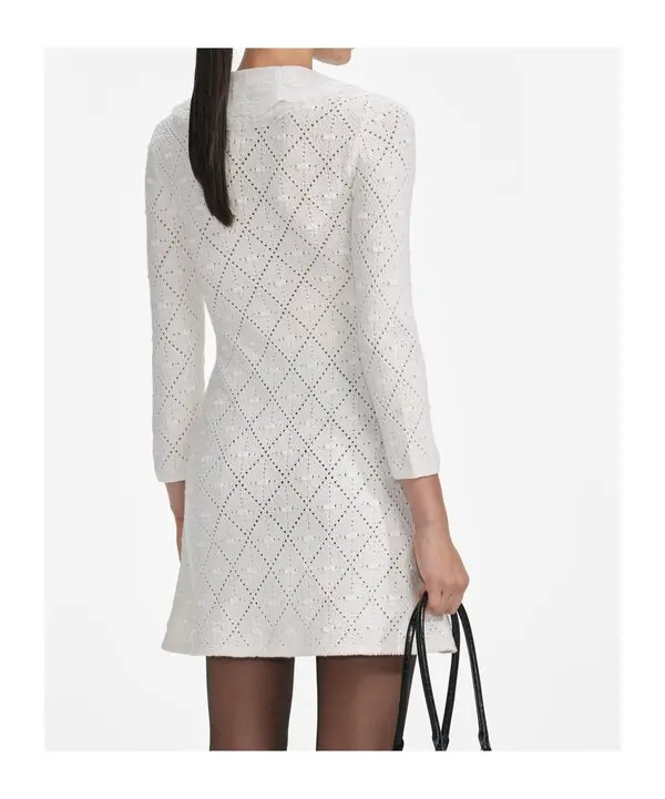 SELF-PORTRAIT Embellished Mini Dress With Bow Detail