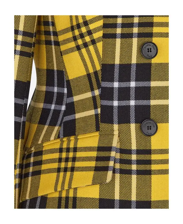 Dior Double-breasted Checked Wool Jacket