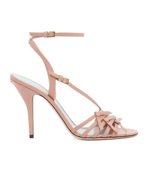 Valentino Garavani Knot Detailed Open Toe Stiletto Sandals