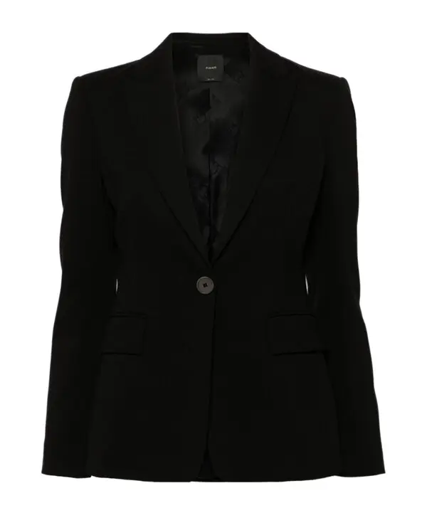 Pinko Signum Single-breasted Tailored Blazer - Black