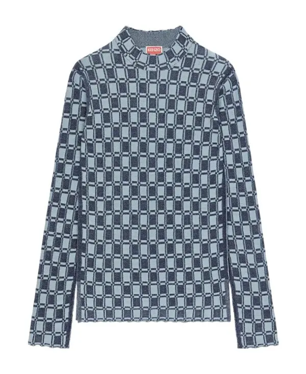 Kenzo Vichy Jacquard Fitted Jumper