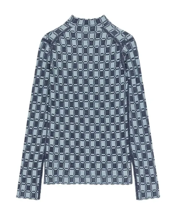 Kenzo Vichy Jacquard Fitted Jumper