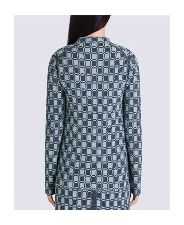 Kenzo Vichy Jacquard Fitted Jumper
