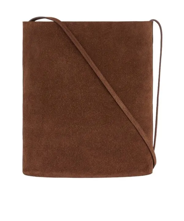 Celine Suede Calfskin Bucket Bag With Embossed Triomphe