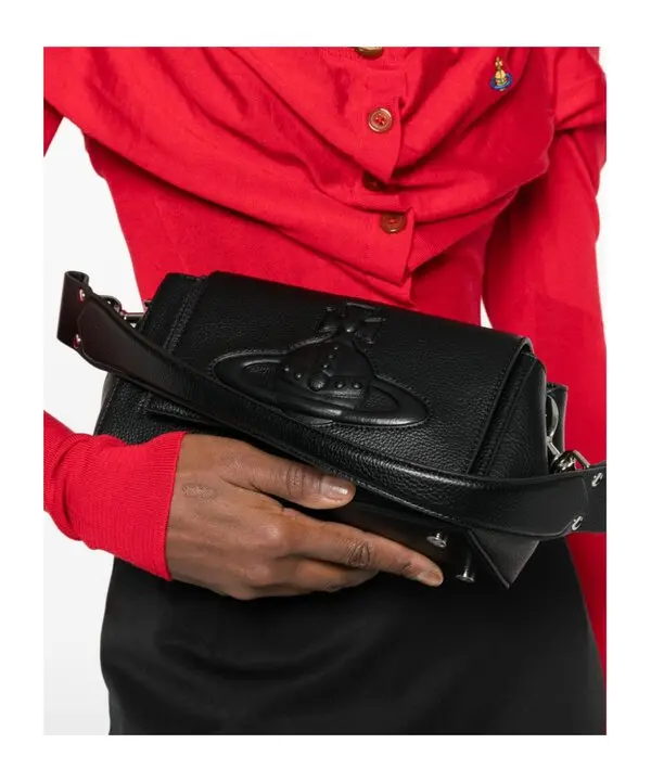 VIVIENNE WESTWOOD Hazel Medium Shoulder Bag - Black