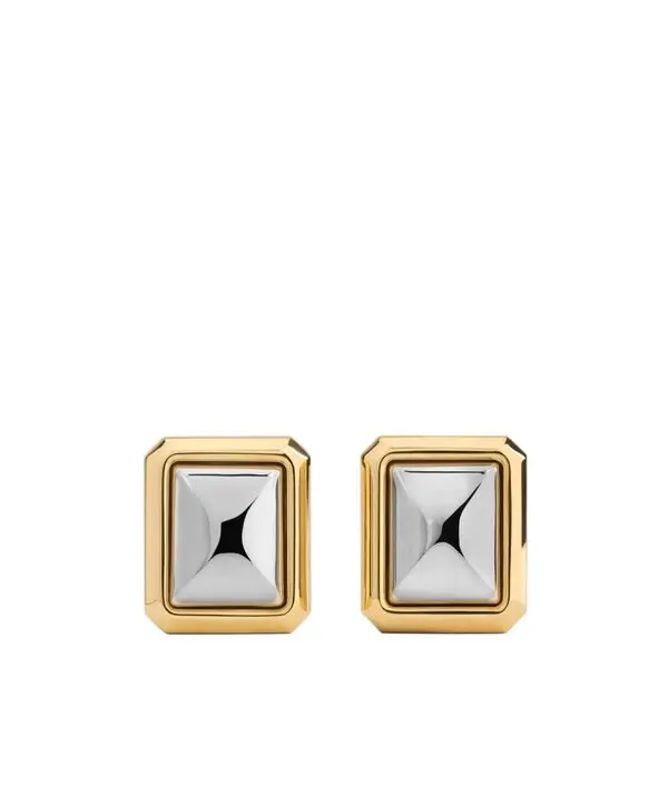 Jacquemus The Carré Drop Earrings - Silver/gold