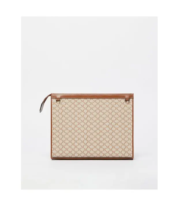 Max Mara Logo Plaque Zip-up Wallet - Nude