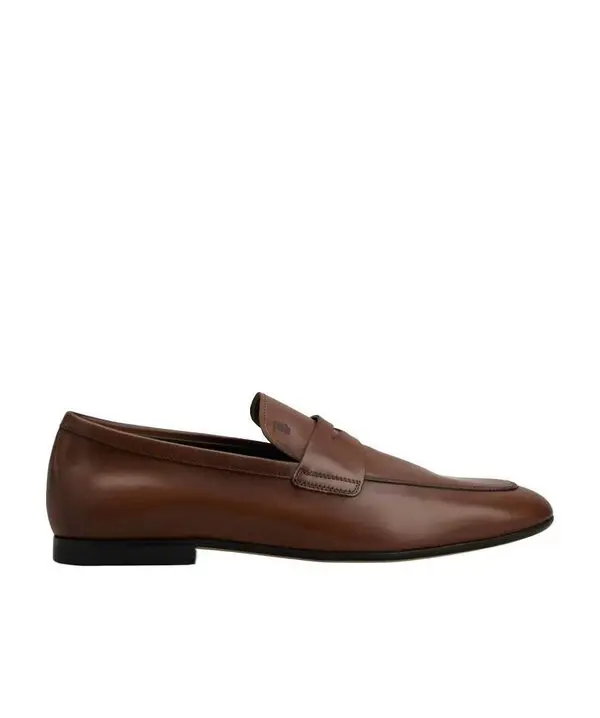 TOD'S Logo-embossed Slip-on Loafers - Brown
