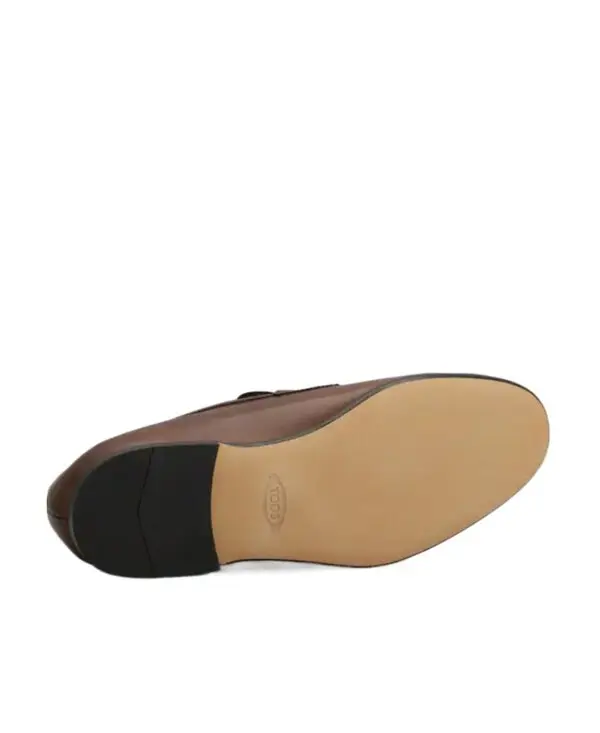 TOD'S Logo-embossed Slip-on Loafers - Brown