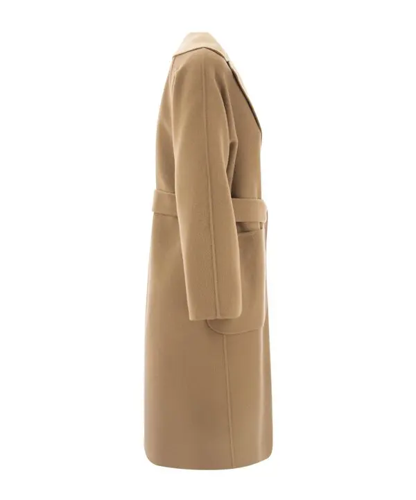 Max Mara Belted Long-sleeved Double-sided Coat