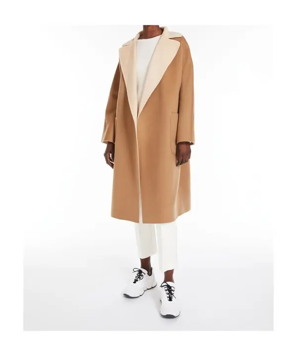 Max Mara Belted Long-sleeved Double-sided Coat