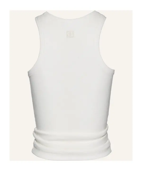 Magda Butrym Knotted Ribbed Tank Top - Cream