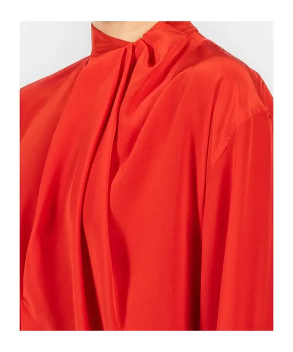 Victoria Beckham Tied-neck Asymmetric Hem Shirt