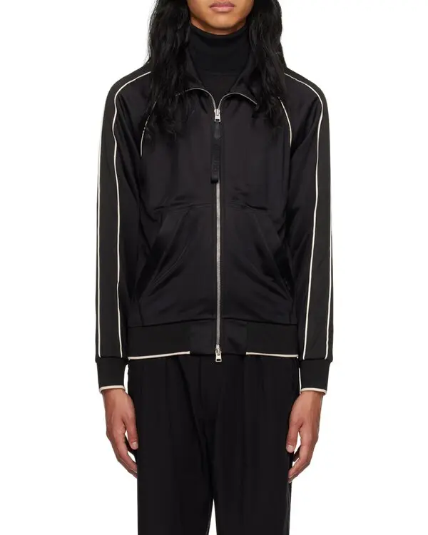 TOM FORD Zip-up Jersey Jacket - Black