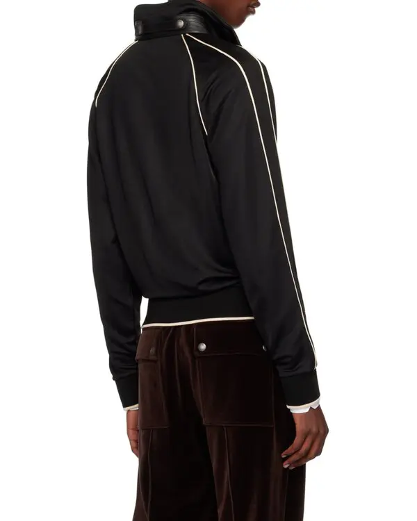 TOM FORD Zip-up Jersey Jacket - Black