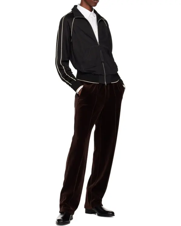 TOM FORD Zip-up Jersey Jacket - Black