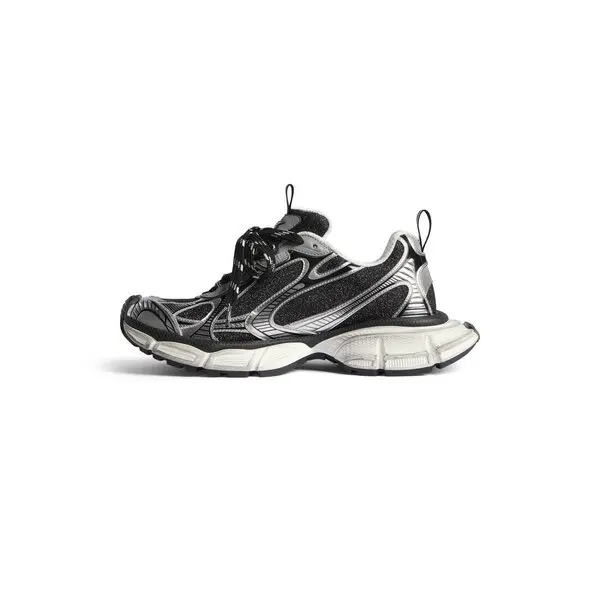 Balenciaga 3xl Lurex Lace-up Sneakers - Black/silver