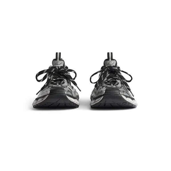Balenciaga 3xl Lurex Lace-up Sneakers - Black/silver