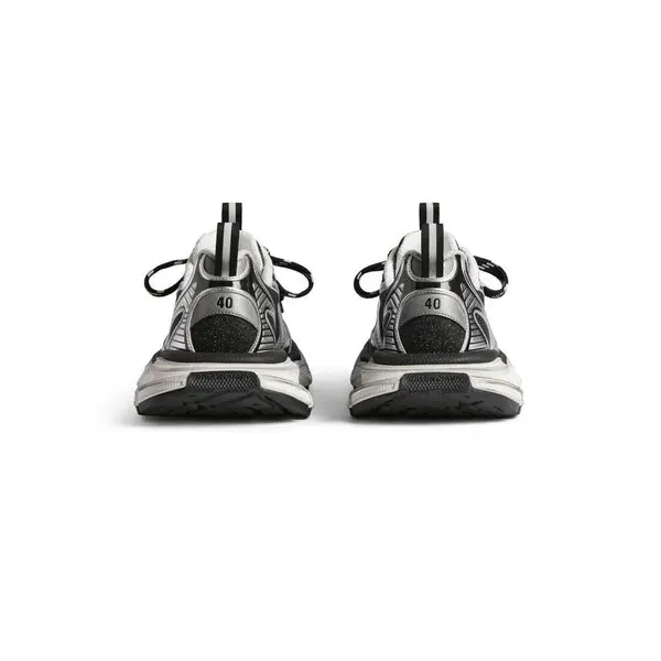 Balenciaga 3xl Lurex Lace-up Sneakers - Black/silver