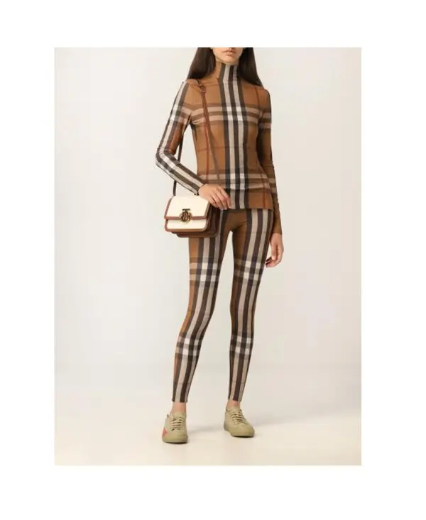 Burberry Canvas And Leather Tb Bag