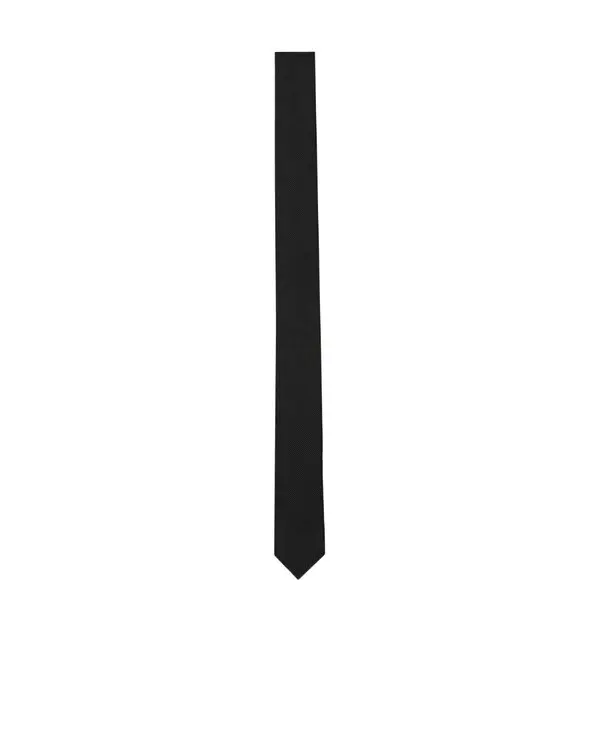 Saint Laurent Signature Evening Skinny Tie - Black