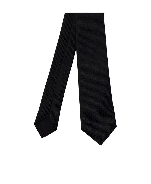 Saint Laurent Signature Evening Skinny Tie - Black