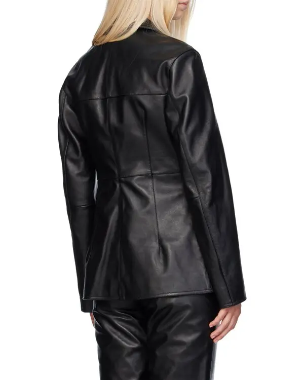TOTEME Hourglass Buttoned Leather Jacket