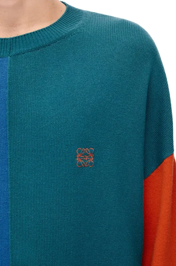 Loewe Asymmetric Colour-block Knitted Jumper
