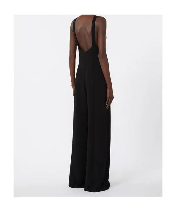 Max Mara Cady Jumpsuit With Wide Neckline And Interchangeable Ribbons