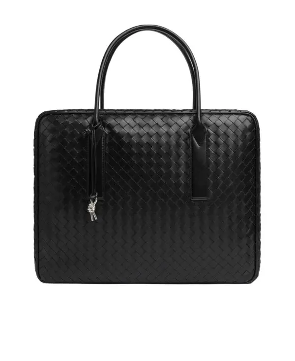 Bottega Veneta Large Getaway Weekender - Black