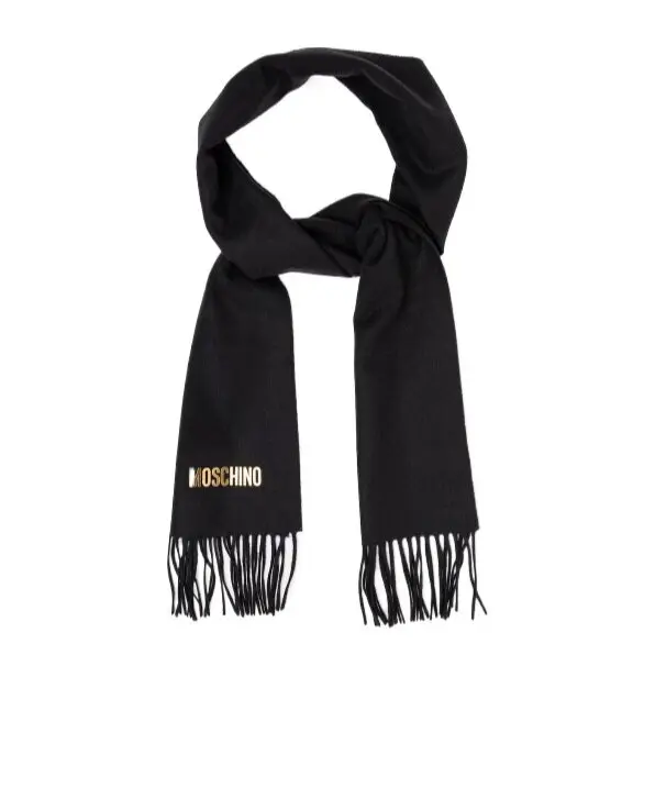 Moschino Fringed Scarf - Black