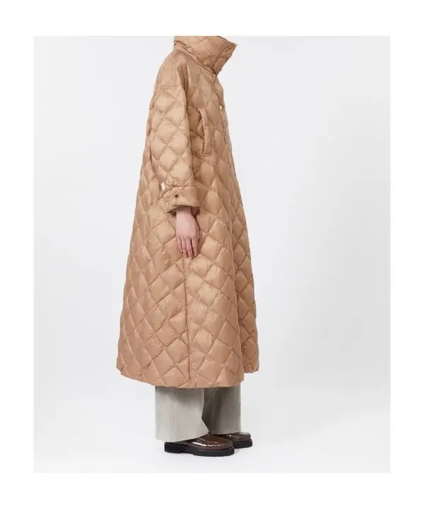 Max Mara Long Quilted Belted Jacket
