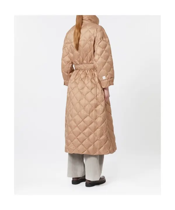 Max Mara Long Quilted Belted Jacket