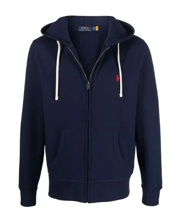 Polo Ralph Lauren Zip-up Embroidered Hoodie - Black