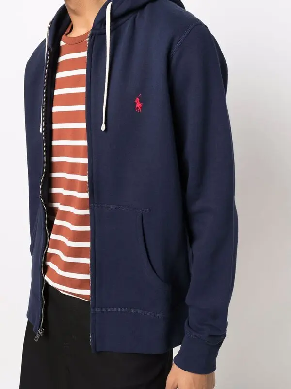 Polo Ralph Lauren Zip-up Embroidered Hoodie - Black