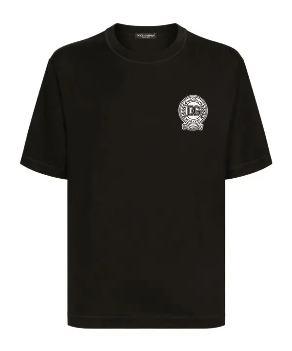 Dolce & Gabbana Dolce Gabbana Logo Patch Crewneck T-shirt