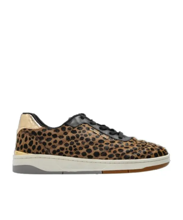 Michael Kors Leopard Print Lace-up Sneakers - Brown